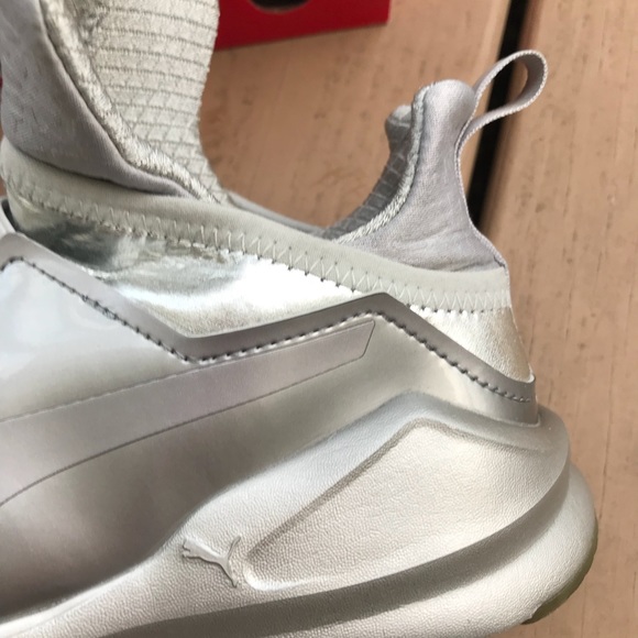 Puma | Shoes | Puma Fierce Metallic Sneakers Silver | Poshmark